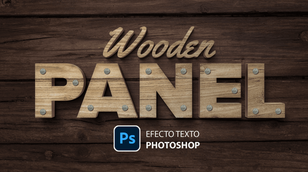 Efecto de texto madera en photoshop - Aprende Facil