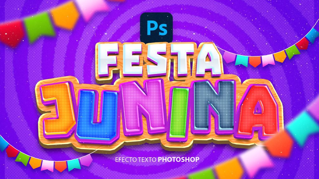 How to make party text effect Photoshop - Aprende Facil